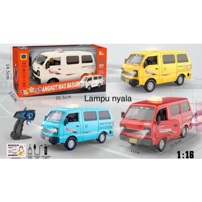 Jual Mainan Anak RC TELOLET ANGKOT MAS BASURI 5002-8 Mainan Angkutan ...