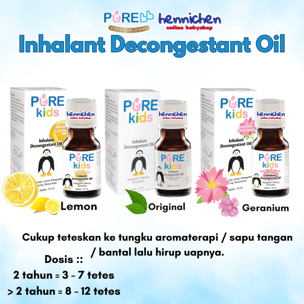 Jual Pure BB Baby & Kids Pure Baby oil minyak - Inhalant Decongestant ...