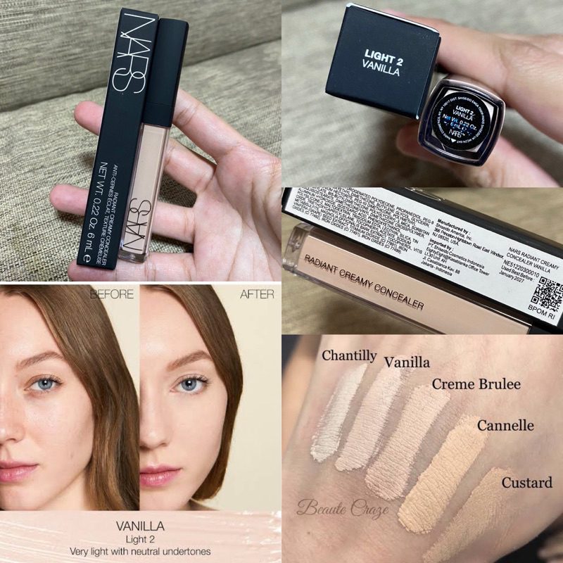 Jual NEW [FULL SIZE]. NARS RADIANT CREAMY CONCEALER - VANILLA | Shopee ...