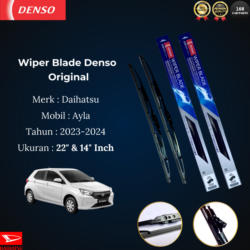 Jual Wiper Blade Denso Original Daihatsu Ayla (2023-2024) - Ukuran 22 ...