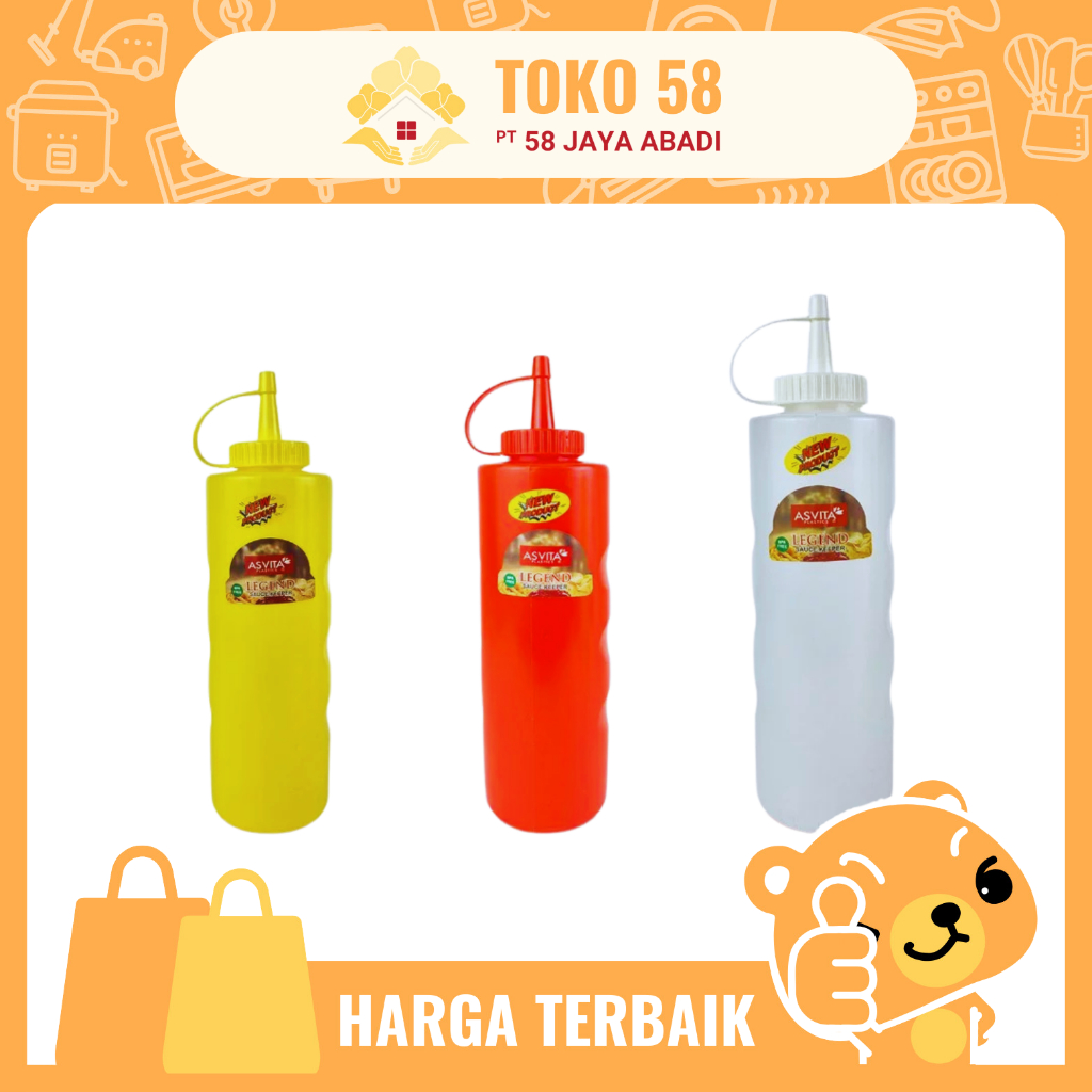 Jual [COD] Botol Saus Legend ASVITA 400ml/525ml/700ml | Shopee Indonesia