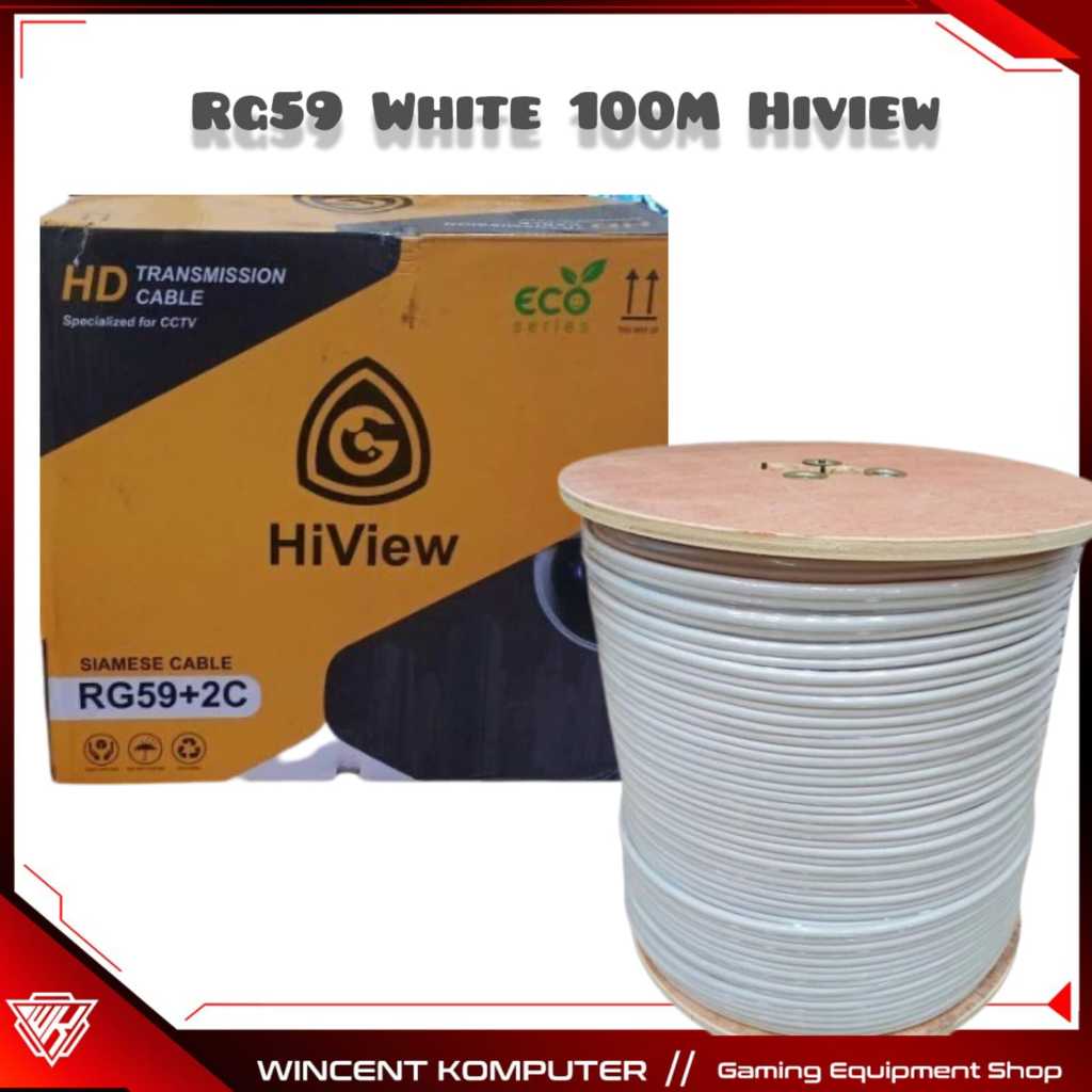 Jual KABEL CCTV RG59+P COAXIAL (WHITE) 100M HIVIEW | Shopee Indonesia