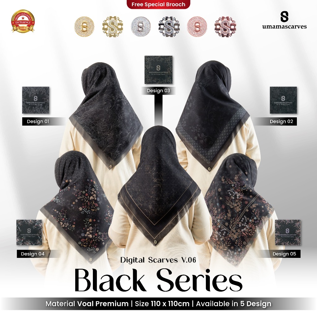 Jual BOX UMAMA SCARVES MOTIF Jilbab Voal Motif Digital LC Premium ...