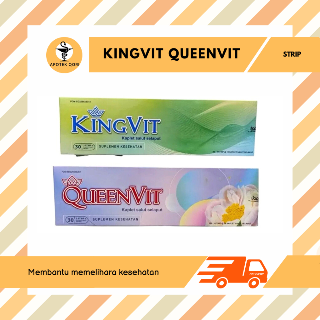 Jual KINGVIT QUEENVIT STRIP 10 TABLET VITAMIN PROMIL/PENYUBUR PRIA ...