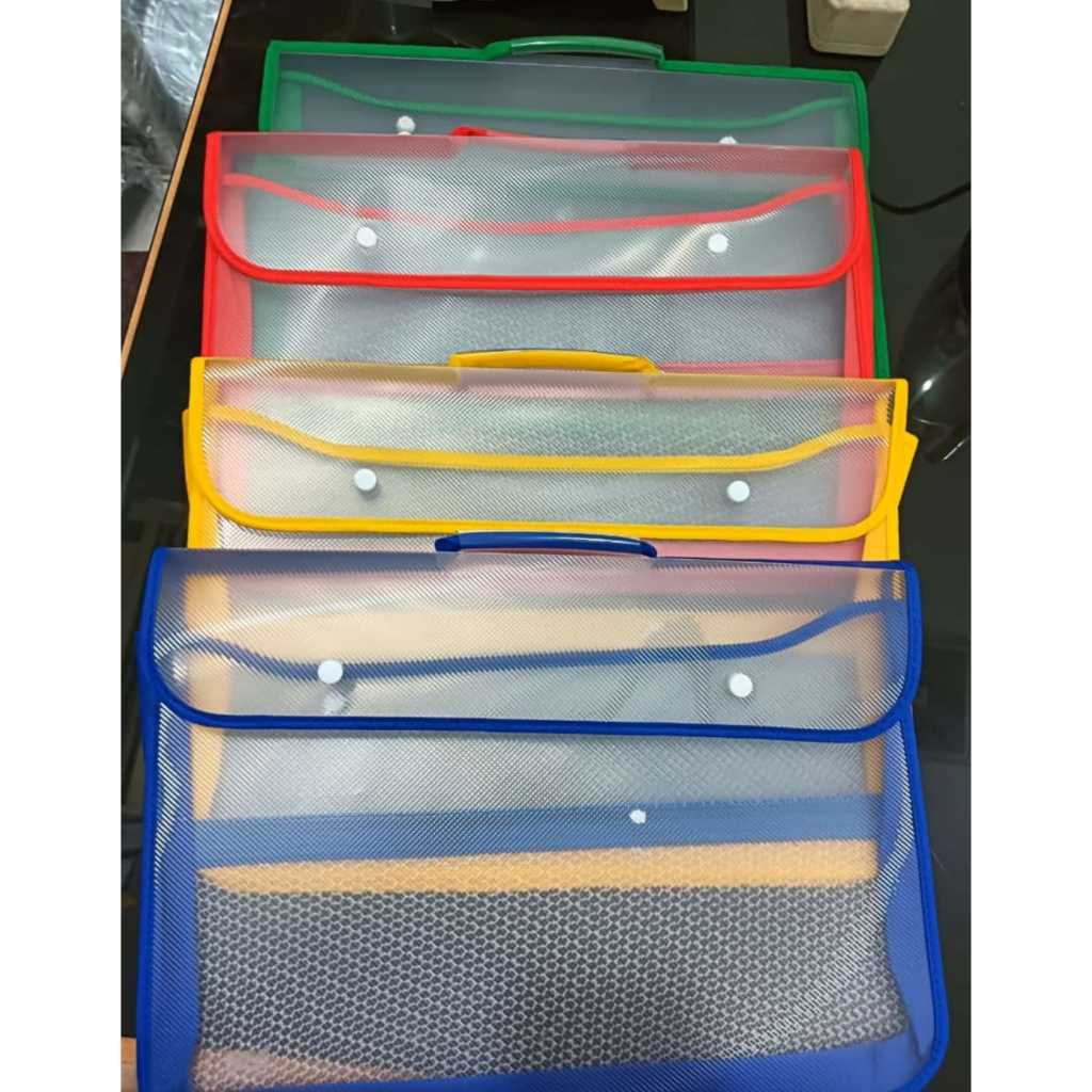 Jual MAP ZIPPER JIPPER SLETING SELETING BAG MAP SCHOOL BAG JARING FOLIO ...