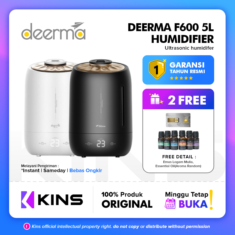 Jual DEERMA F600 Air Humidifier Ultrasonic 5L Touch Screen Garansi ...