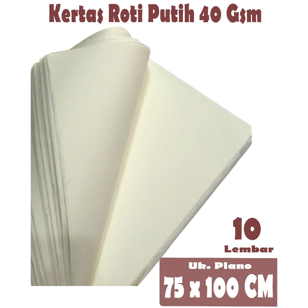 Jual KERTAS ROTI / BAKING PAPER / KERTAS ROTI PUTIH 40 GSM UKURAN PLANO ...