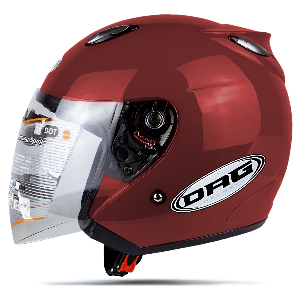 Jual Helm Half Face Dewasa DAG Centro Single Visor Original Standart ...