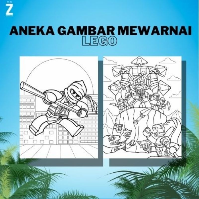 Jual Kertas Gambar Mewarnai A4 [ Lego ] | Shopee Indonesia