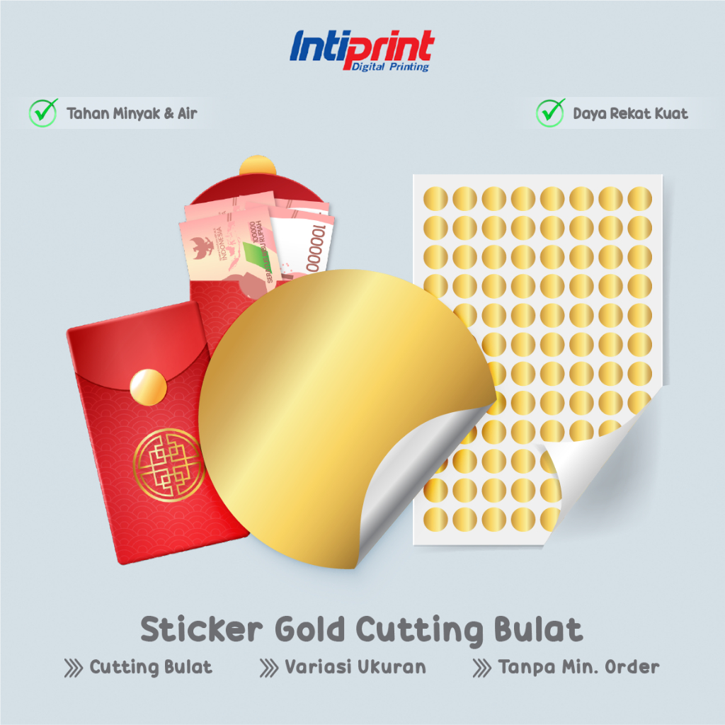 Jual Stiker Gold Bentuk Bulat Segel Kemasan / Sticker Circle Gold ...