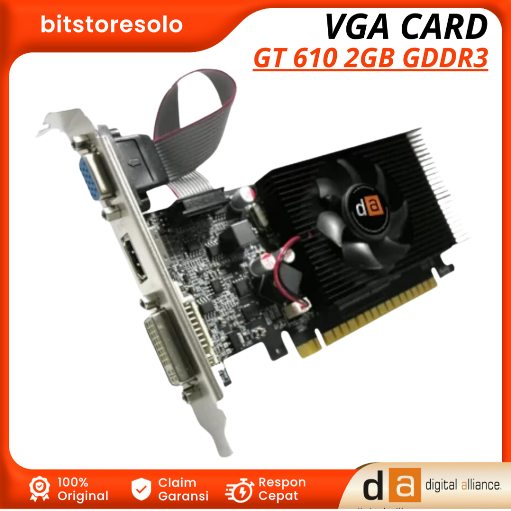 Jual VGA Card Digital Alliance GT 610 2GB GDDR3 64Bit NVIDIA GPU Graphic | Shopee Indonesia