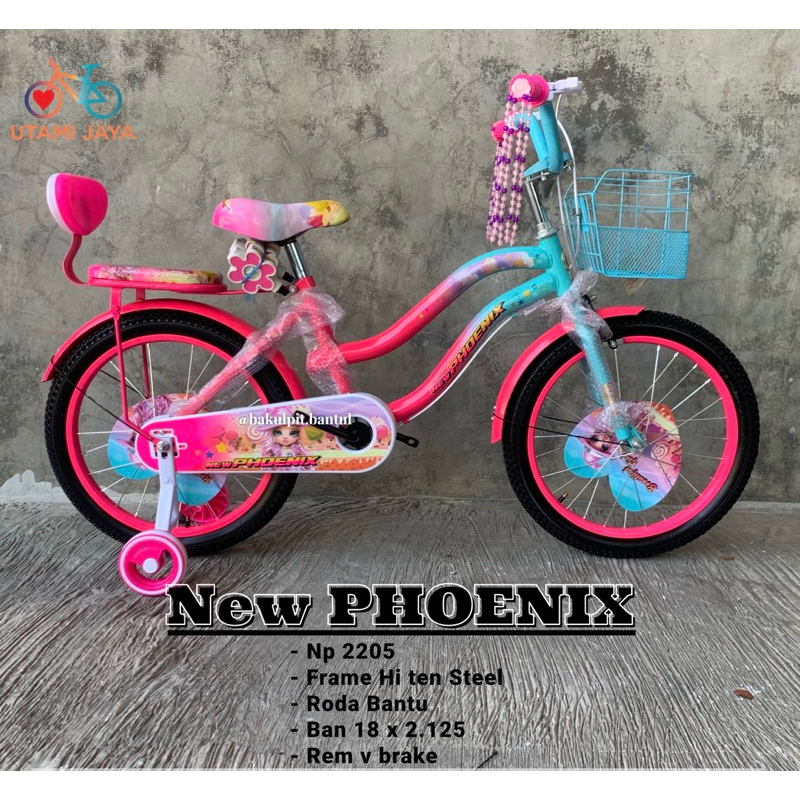 Jual Sepeda Mini Anak cewek keranjang mini new pheonix 2206 ukuran 18 ...