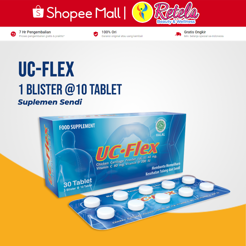 Jual Uc-Flex Tablet Suplemen Sendi - Blister @ 10 Tablet | Shopee Indonesia