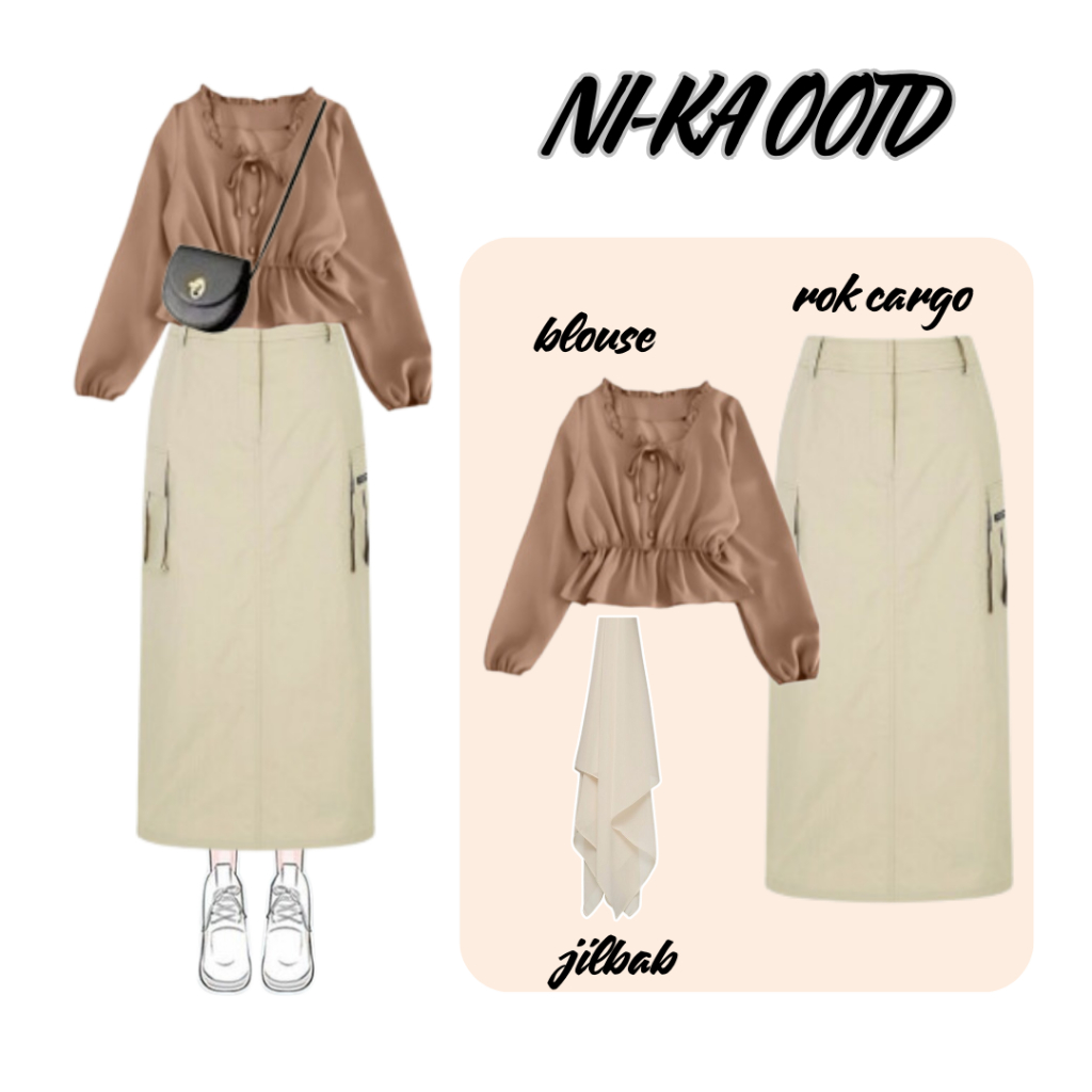 Jual NIKA Set Korean Style | One Set Remaja Kekinian Korea | One Set ...