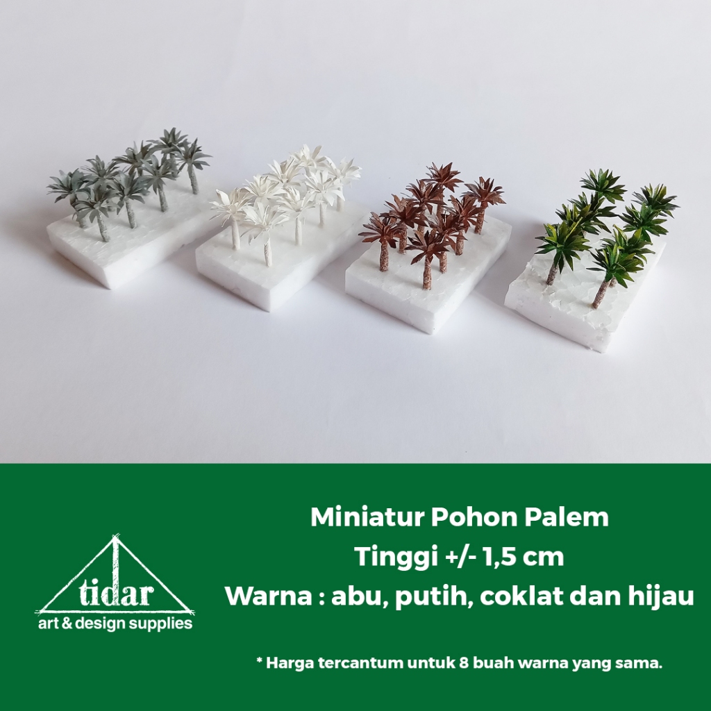 Jual MG - Miniatur Pohon Palem Tinggi 1,5 CM - Maket Tanaman Palm ...