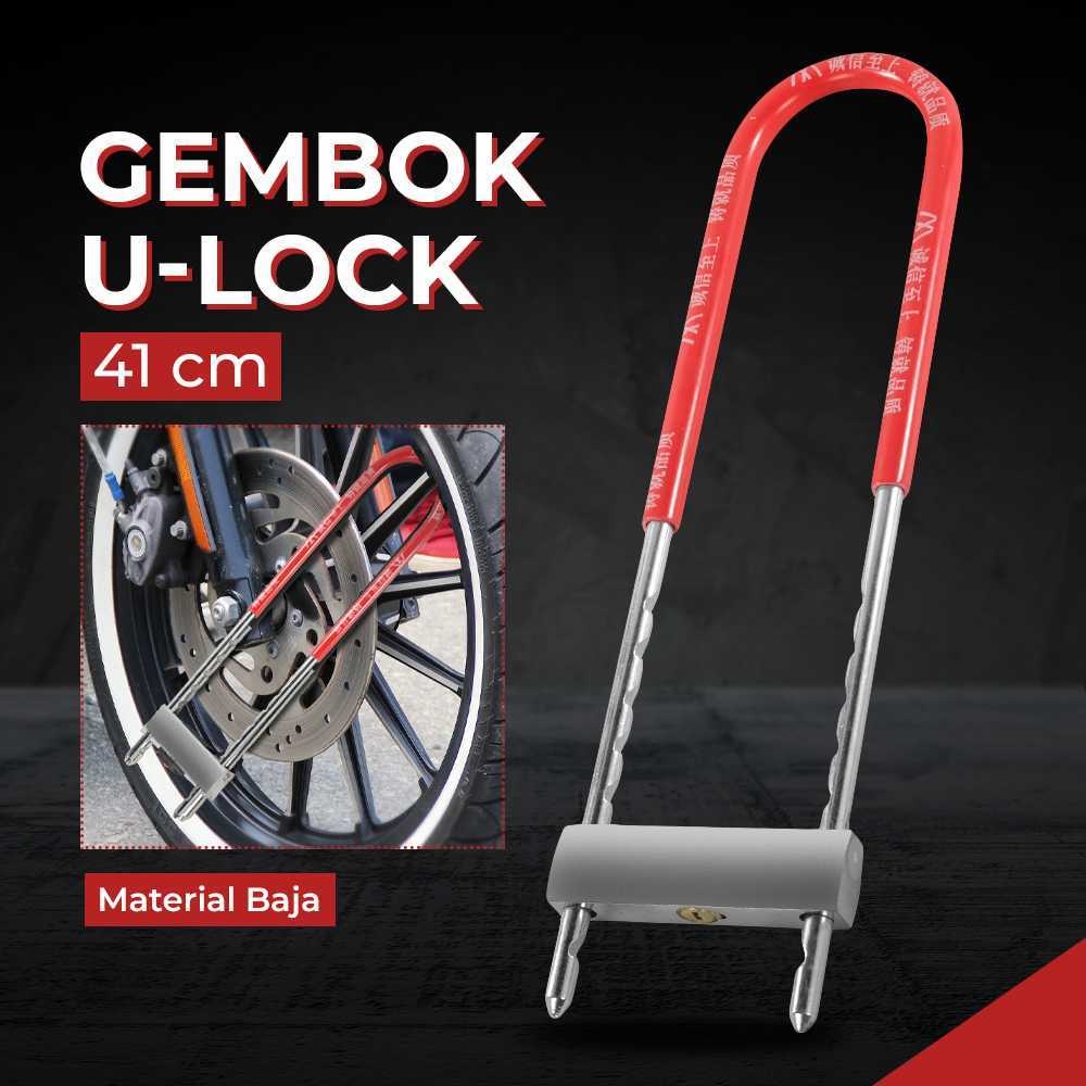 Jual Gembok U-Lock Velg Ban Motor Anti Maling 41cm - S659 | Shopee ...