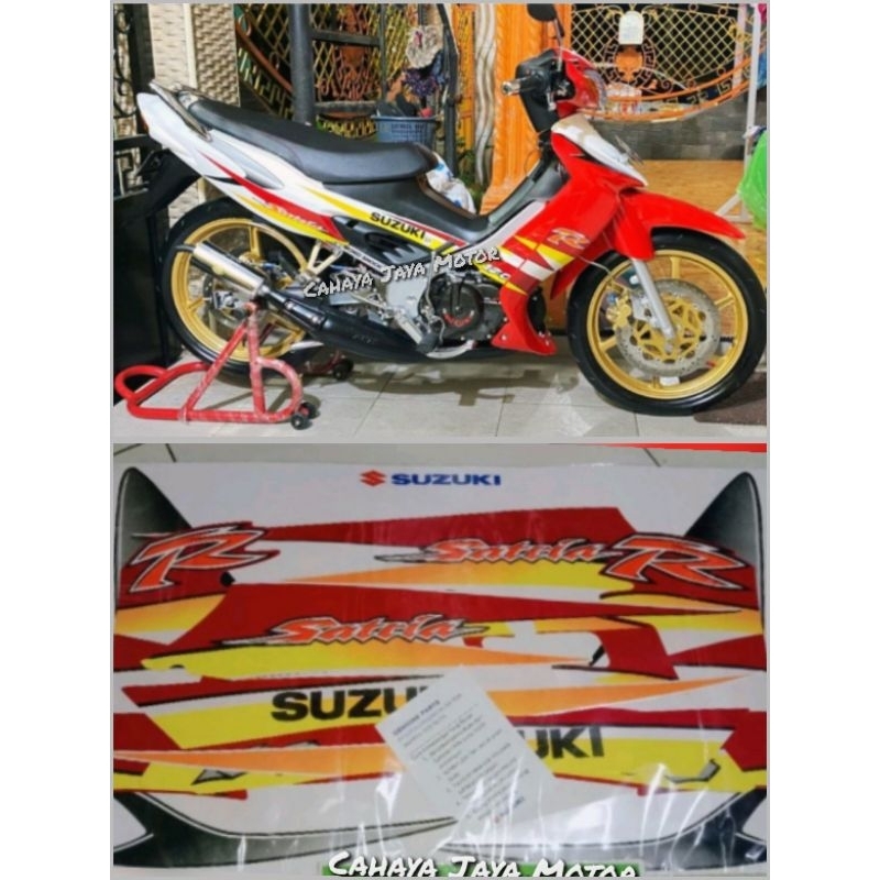 Jual Striping Stiker Les Satria R Hiu Merah Putih 2004 /2005 Full Set ...