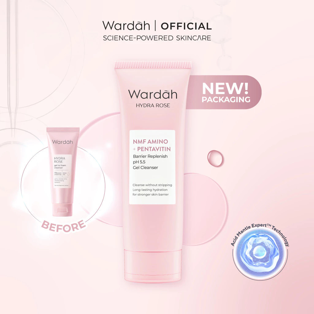 Jual WARDAH HYDRA ROSE NMF AMINO + PENTAVITIN GEL TO FOAM CLEANSER ...