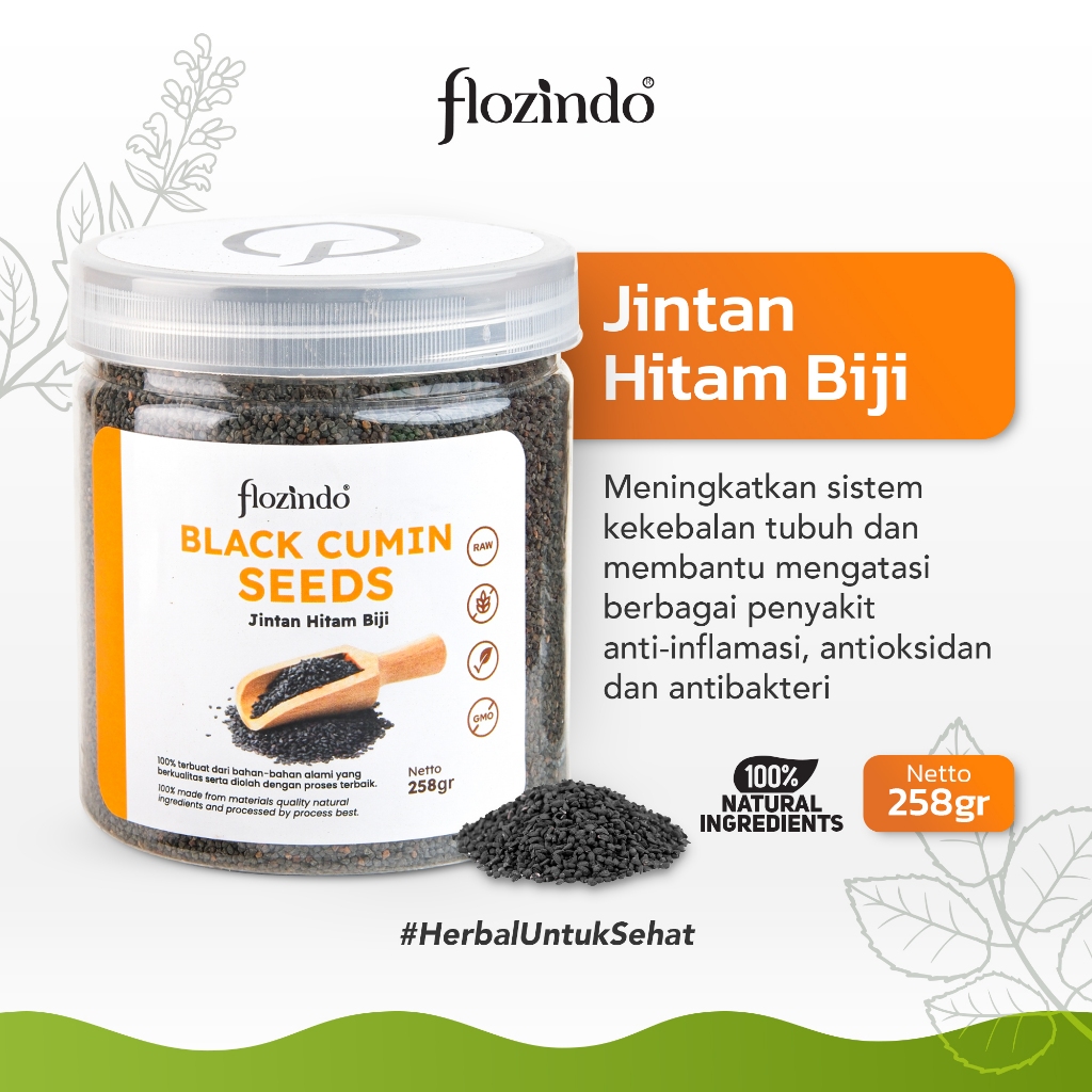 Jual Flozindo Black Cumin Seeds / Jintan Hitam Habbatussauda Jinten ...