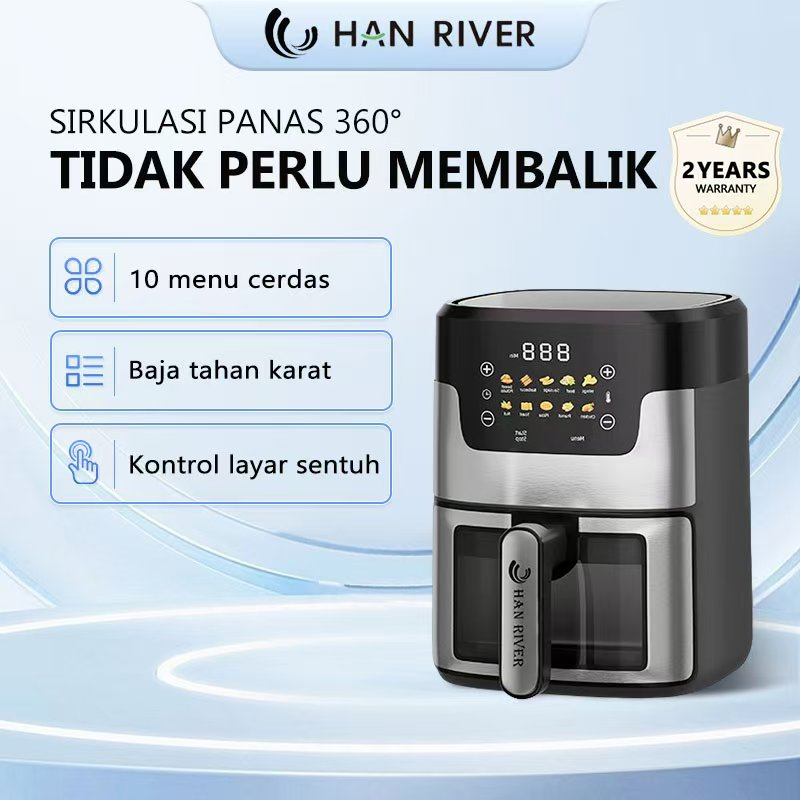 Jual Big Fat Bear Air Fryer 650W Air Fryer Low watt Touch Screen Digital kapasitas besar 8L ...