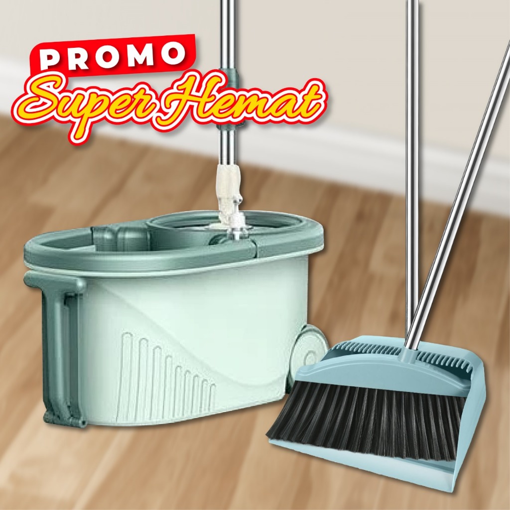 Jual 1 Paket Bundle Hemat Pel Lantai Praktis Ultra Mop Aclima Spin Mop ...
