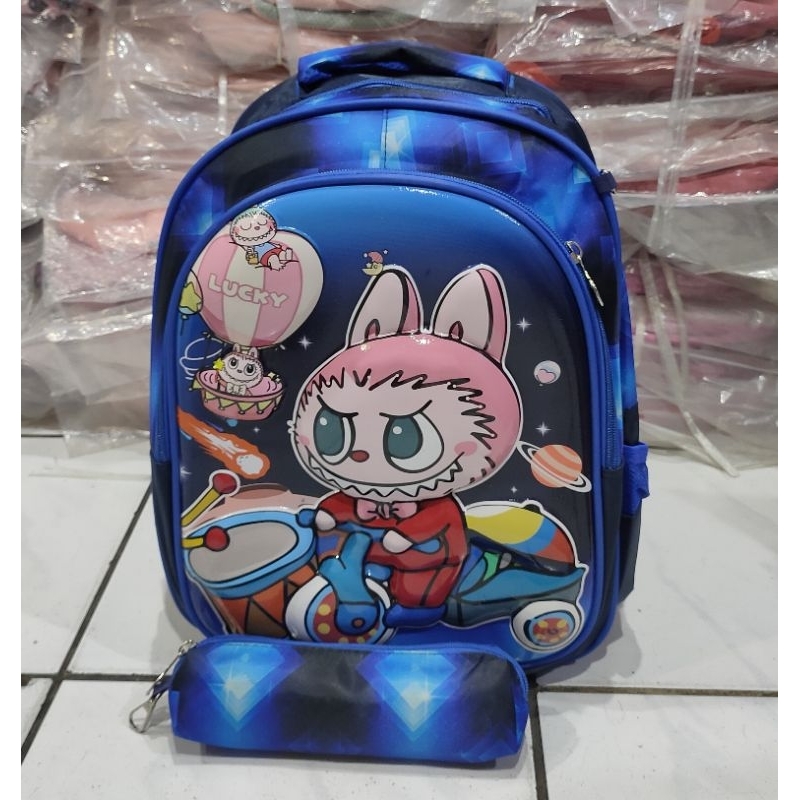 Jual TAS RANSEL BACKPACK LABUBU ANAK SEKOLAH TK / SD / RANSEL IMPORT CEWEK COWOK LABUBU UKURAN ...