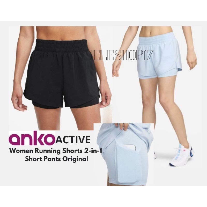 Jual Short pant running 2in1 wanita Anko Or*ginal branded | Shopee ...