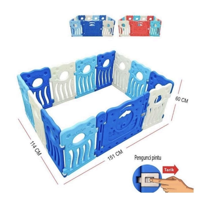 Jual PAGAR MAINAN ANAK PLAYGROUND BABY FENCE KOLAM MANDI BOLA KUDA ...