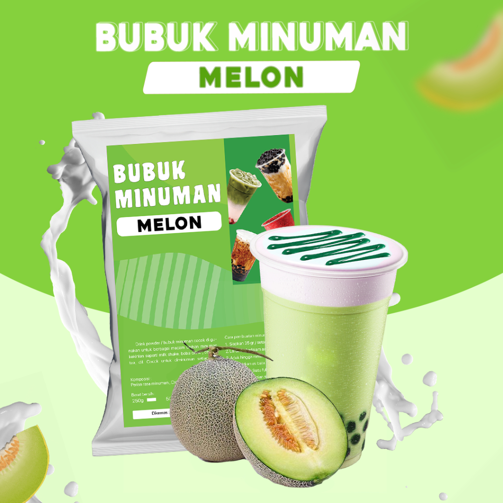 Jual BUBUK MINUMAN RASA MELON / SERBUK MINUMAN RASA MELON / BUBUK ...