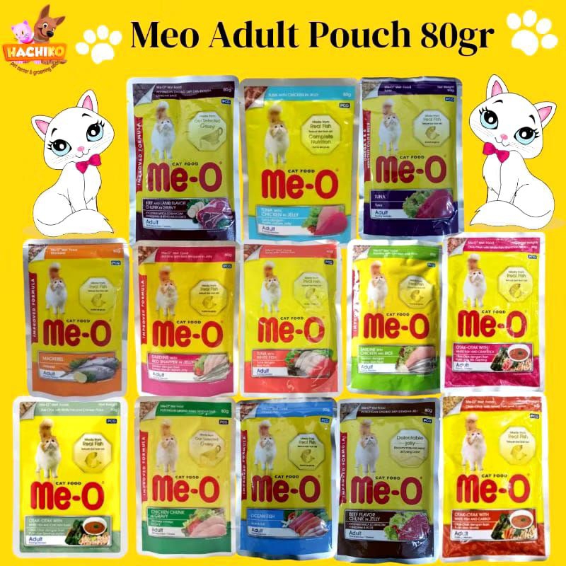 Jual Meo Wet Food 80gr/ Meo Pouch Adult Kitten 80gr/Makanan Basah ...