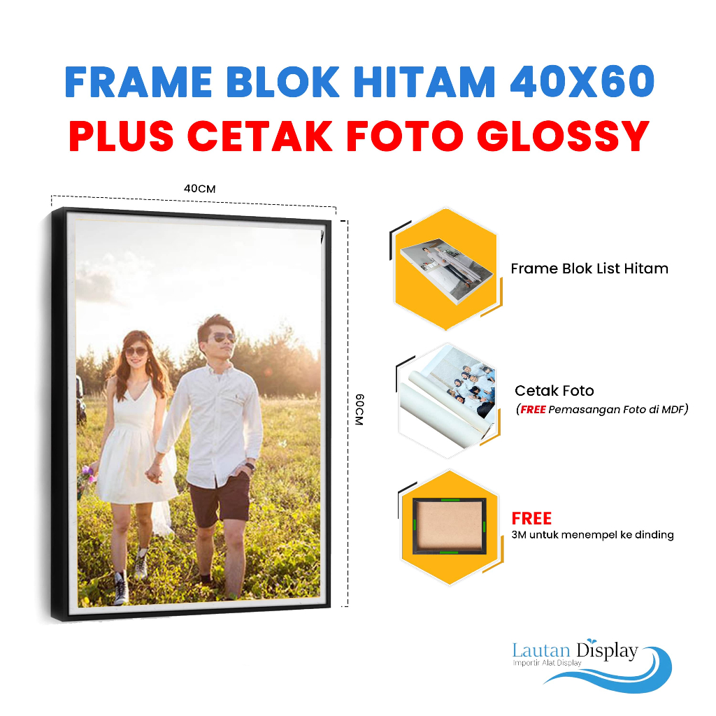Jual Cetak Foto Besar + Bingkai Cuci Poto Pigura Photo Wall Frame Blok ...
