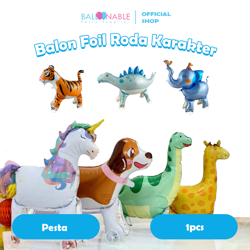 Jual Balon Bisa Berjalan Roda Karakter / Balloon Character Wheels ...