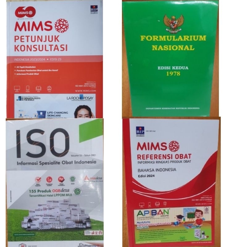 Jual PAKET 4 BUKU FARMASI ( ISO OBAT VOL.53 + MIMS KONSULTASI ed.23 th 2023 - 2024 + MIMS ...