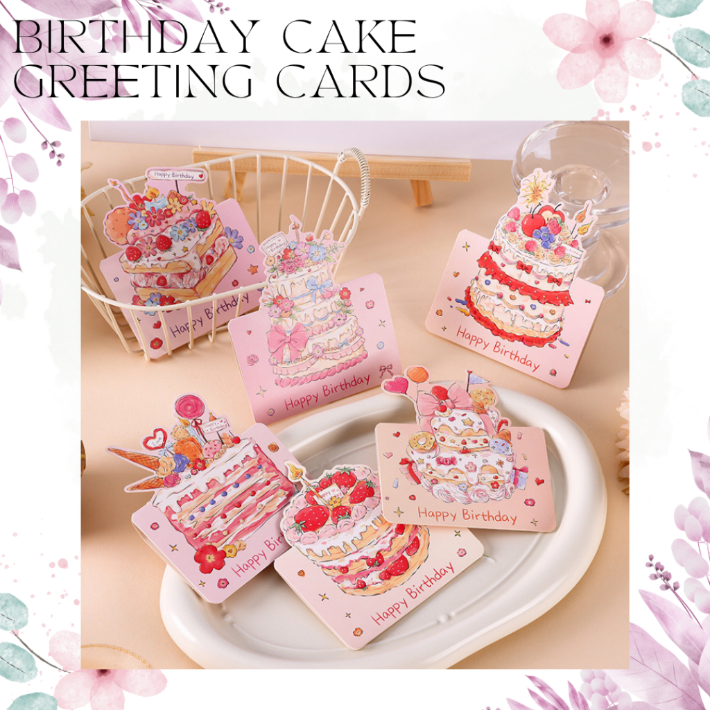 Jual Kawaii Birthday Cake Greeting Cards | Shopee Indonesia