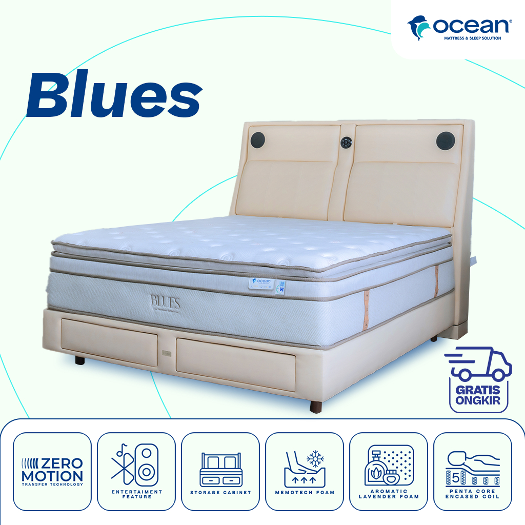 Jual Ocean Springbed - Kasur Blues Entertainment Bluetooth | Shopee Indonesia