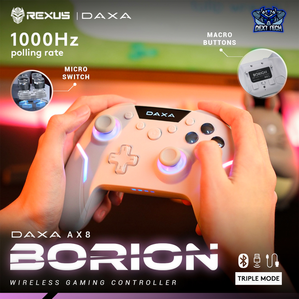 Jual REXUS DAXA AX8 BORION Triple Mode Wired Wireless 2.4GHz ...
