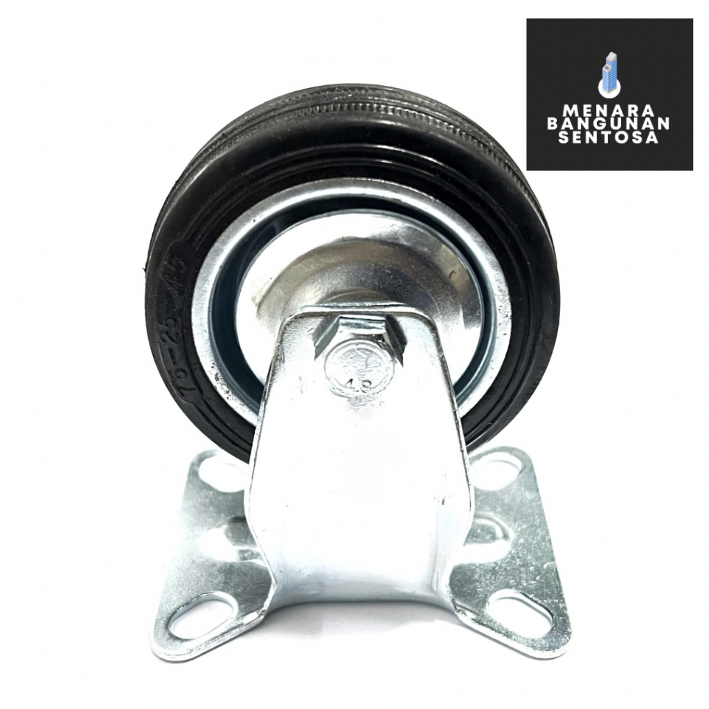 Jual Roda Karet Hitam Mati 3 Inch - Roda Troli Trolley Etalase Gerobak ...