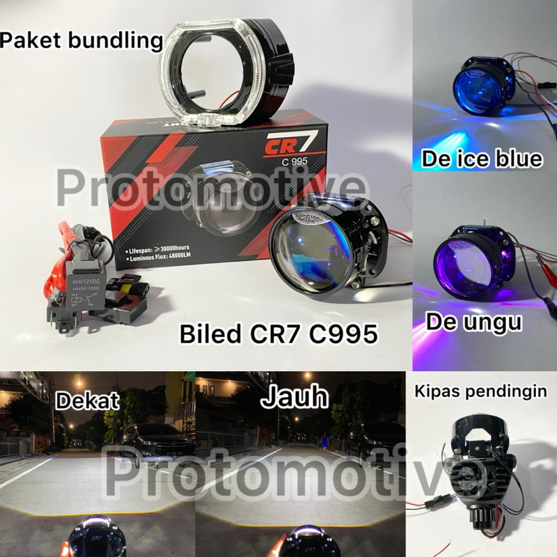 Jual PACKET BUNDLING CR7 BILED C995 2,5Inc Blue Lens | Shopee Indonesia