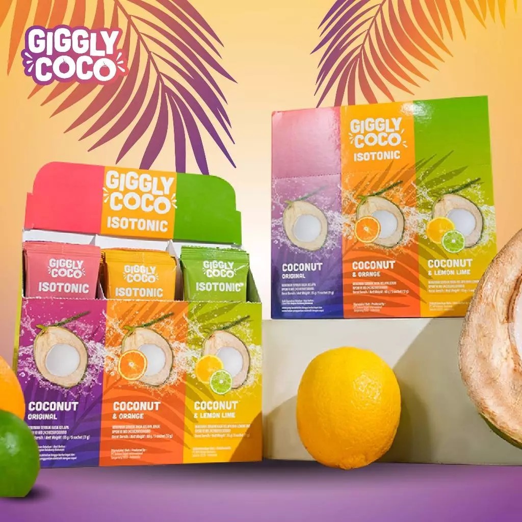 Jual GIGGLY Coco Isotonic Mix Flavor 15 Sachet Powder Box | Shopee ...