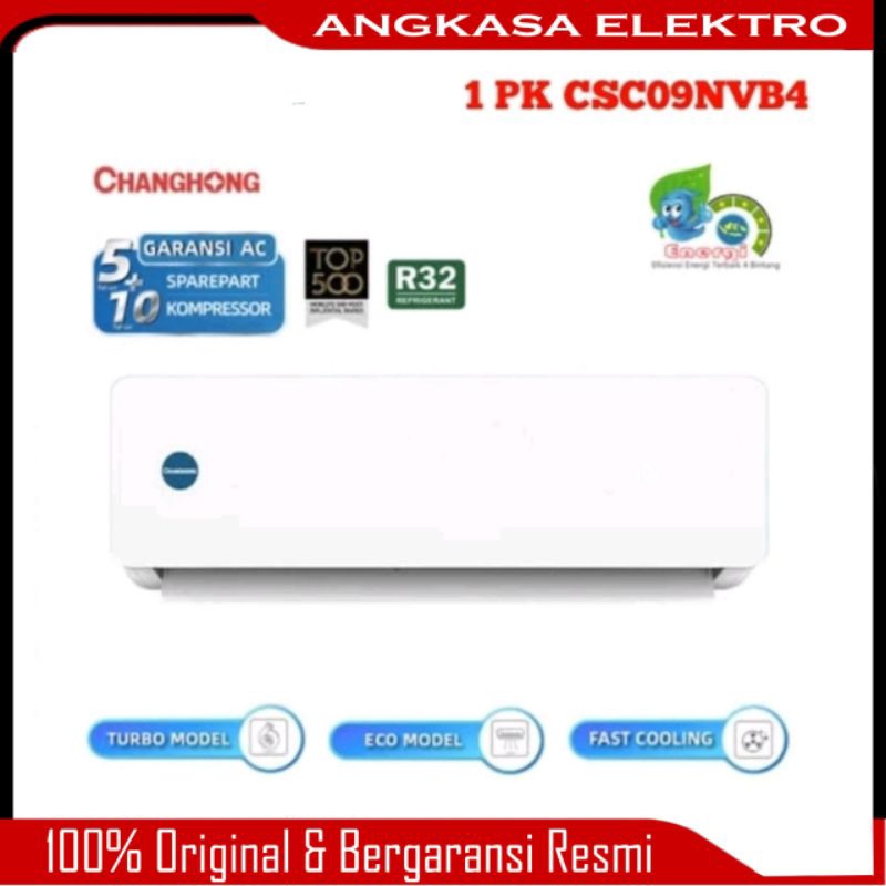 Jual AC Changhong 1 PK R32 Gold Fine CSC09NVB4 Garansi Resmi 10 Tahun | Shopee Indonesia