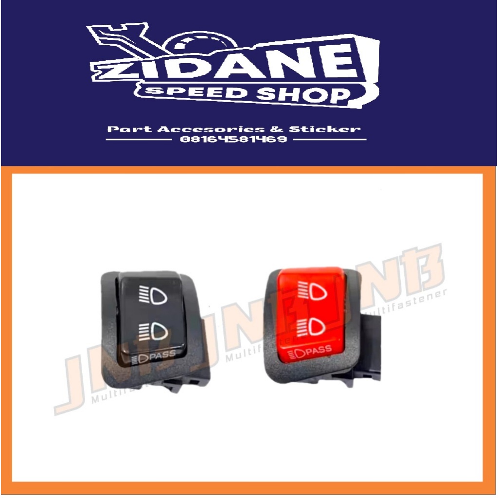 Jual SAKLAR TOMBOL DIM PASS BEAM MERAH HITAM 2&4 PIN VARIO 125 150 LED ...