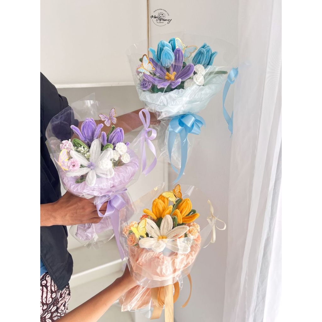 Jual PIPE CLEANER BOUQUET POT EDITION - BUKET BUNGA BUKET PIPE CLEANER ...