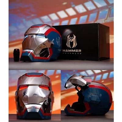 Jual Iron Man Iron Patriot Helmet Electric Voice-control Mask Wearable ...