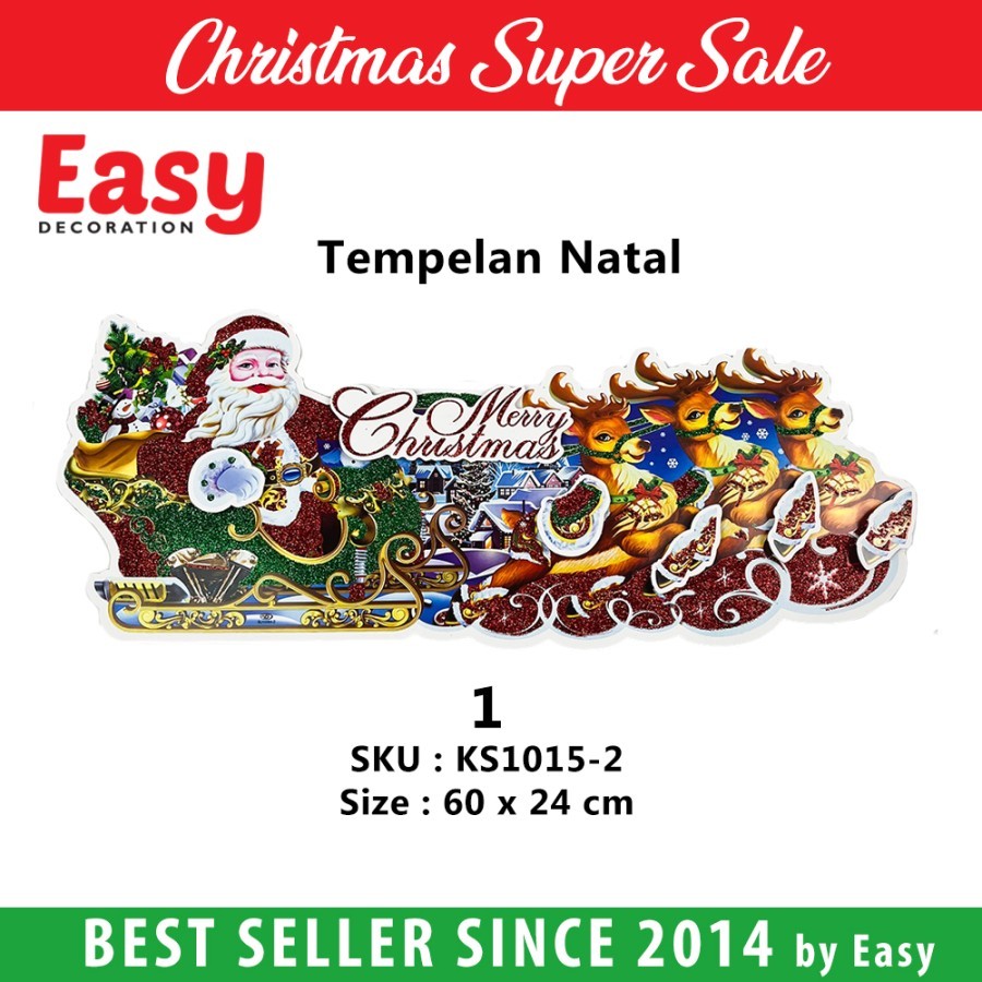Jual Hiasan Natal Tempelan Dinding Panjang - Dekorasi Natal | Shopee ...