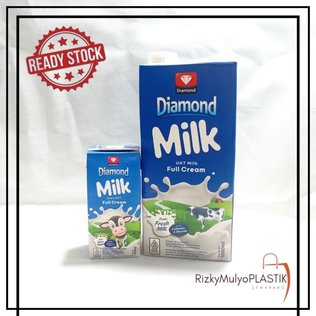Jual Diamon Susu UHT Full Cream - Fresh Milk Susu Sapi 1 Liter | Shopee ...