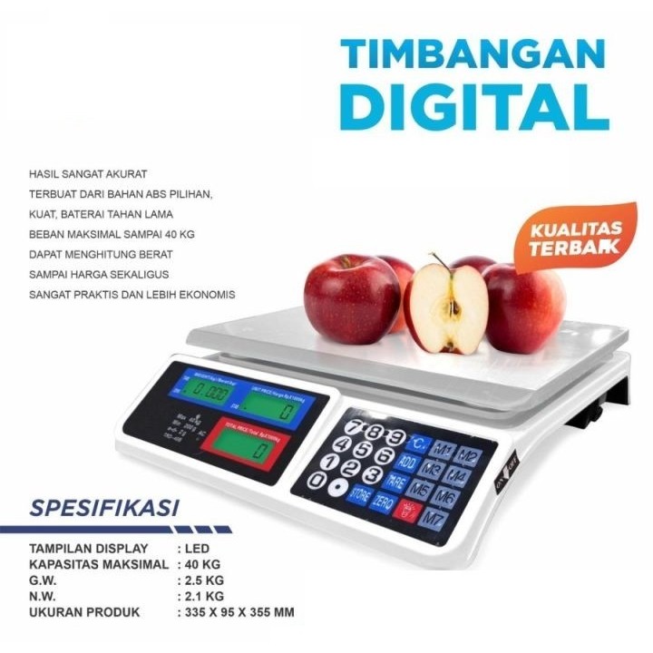 Jual Timbangan Digital 40kg Timbangan Buah Sayur Sembako Dan Laundry | Shopee Indonesia