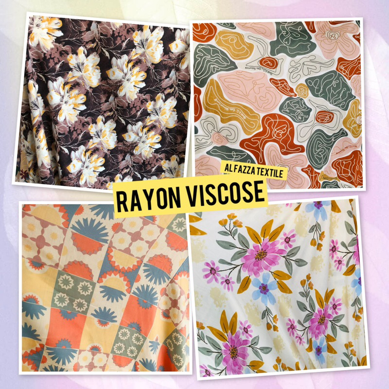 Jual 1/2 Meter Kain Katun Rayon Viscose | Katun Rayon Lembut Kain Rayon ...