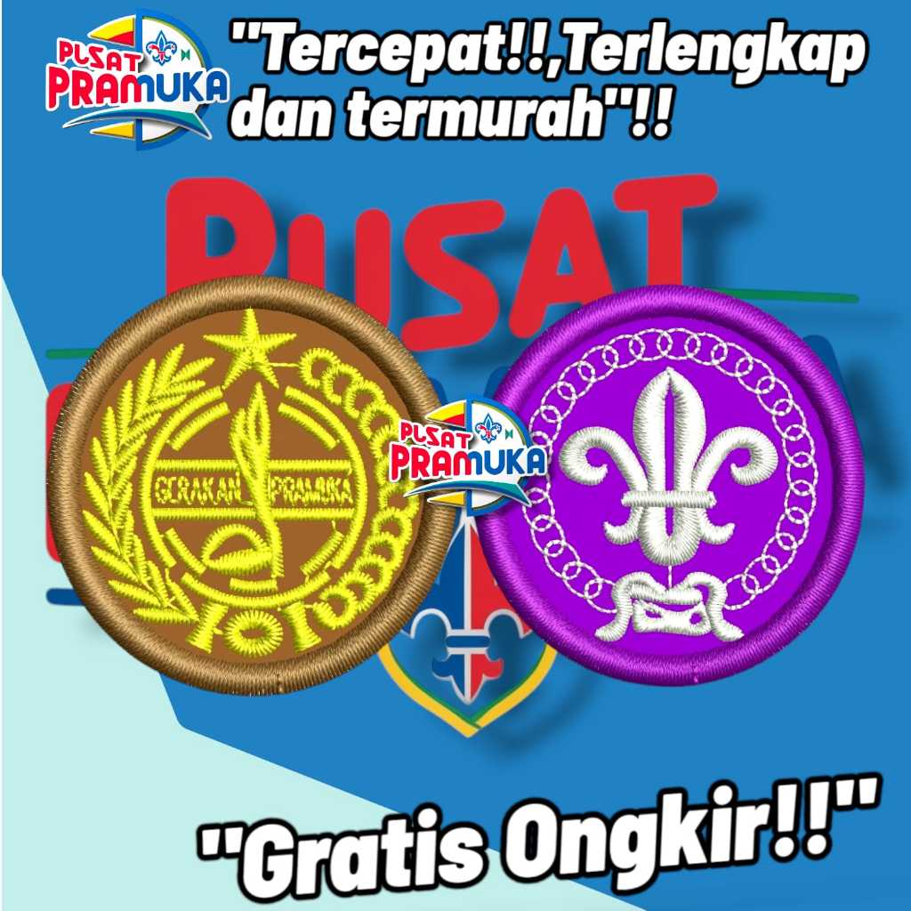 Jual Badge logo bordir Tunas kelapa kitri pandu pelantikan pramuka ...