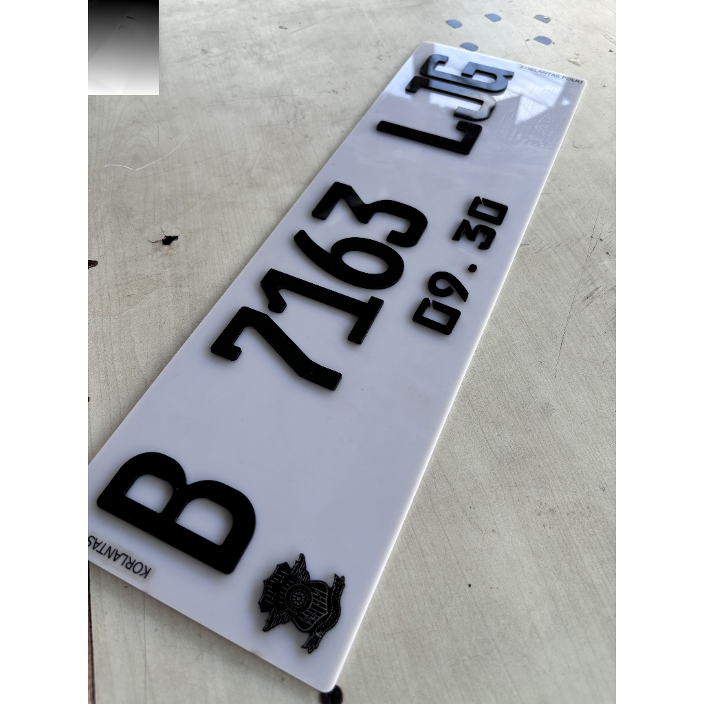 Jual Cetak Plat nomor mobil angka custom free cover standar | Shopee ...