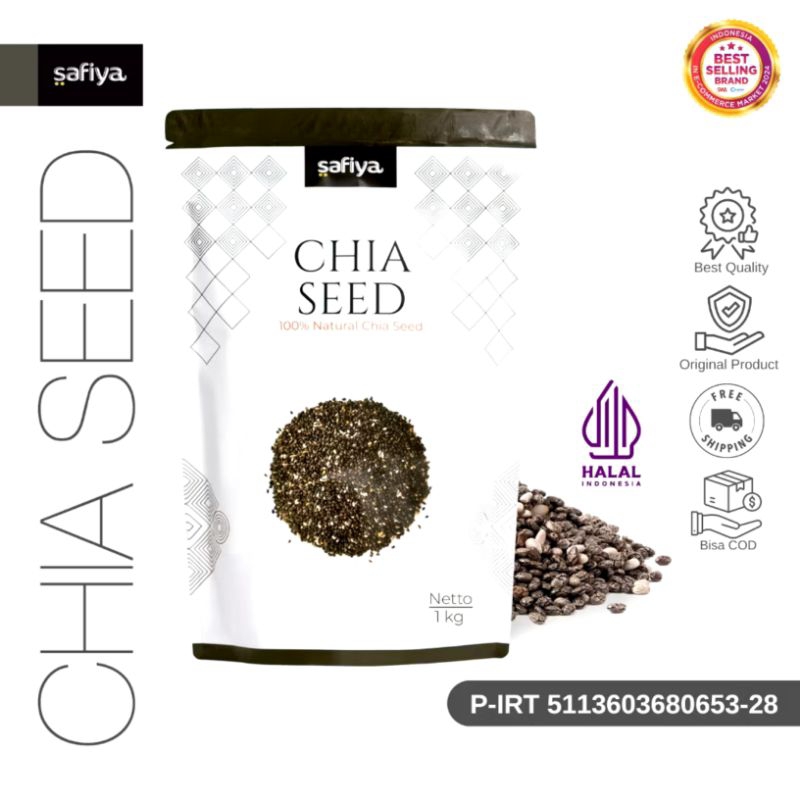 Jual Safiya Chia Seed 1 Kg - 500 gr - 250 gr - 70 gr / Biji Chia ...